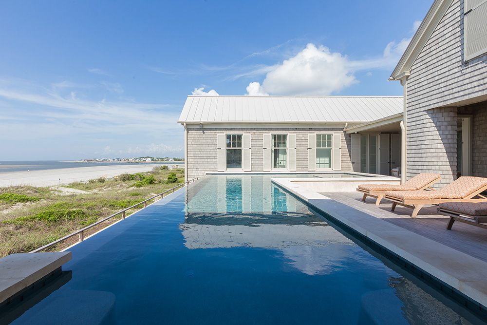 Infinity Pool Project With Baja Ledge on Isle of Palms | Aqua Blue Pools