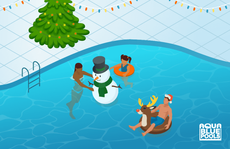 Pool Decorations for Christmas and New Year | Aqua Blue Pools